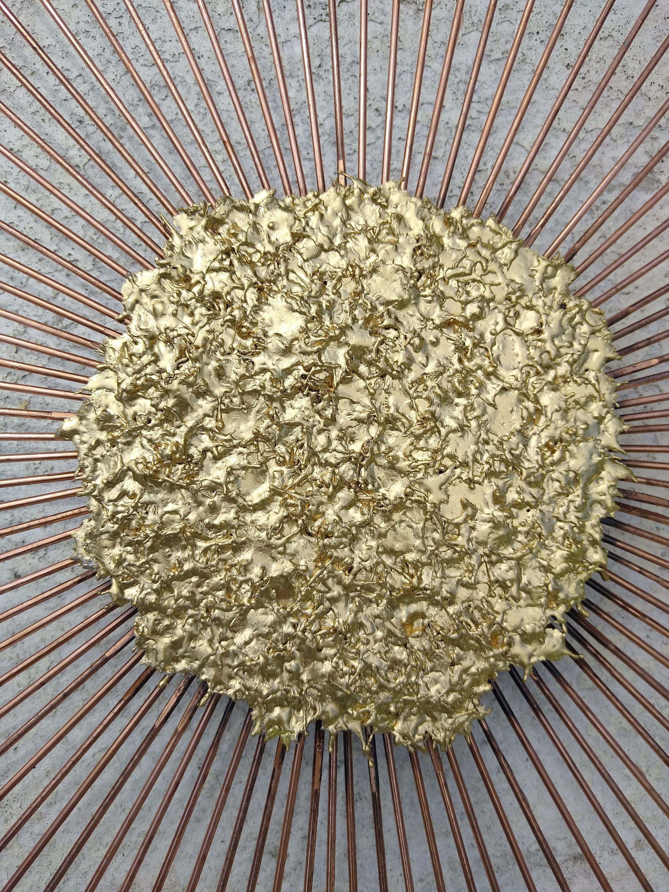 Copper and Brass Star Sunburst Metal Wall Hanging Art Decor Sculpture ...