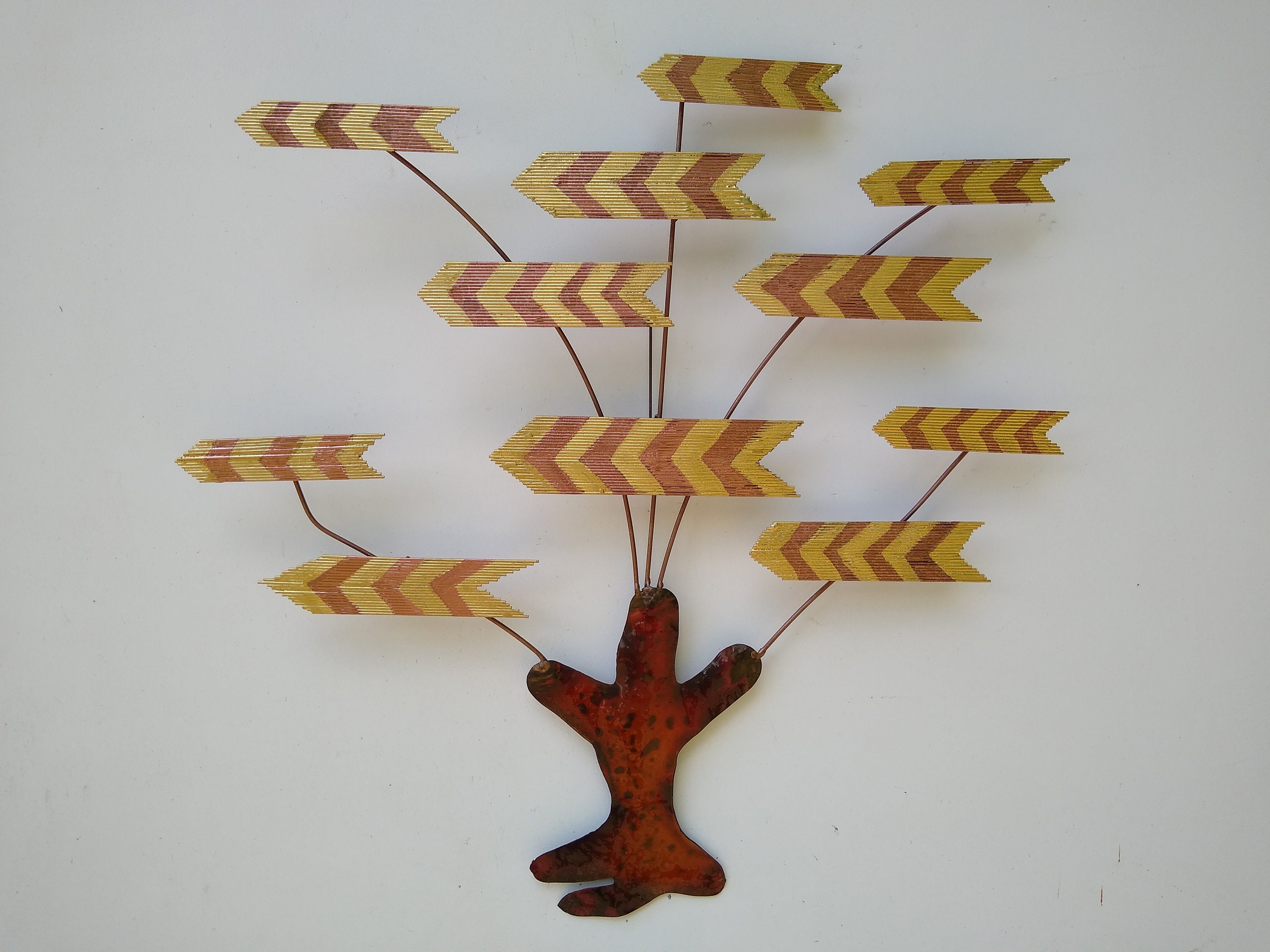 Copper and Brass Aztec Tree Metal Wall Hanging Art Decor Sculpture - Etsy