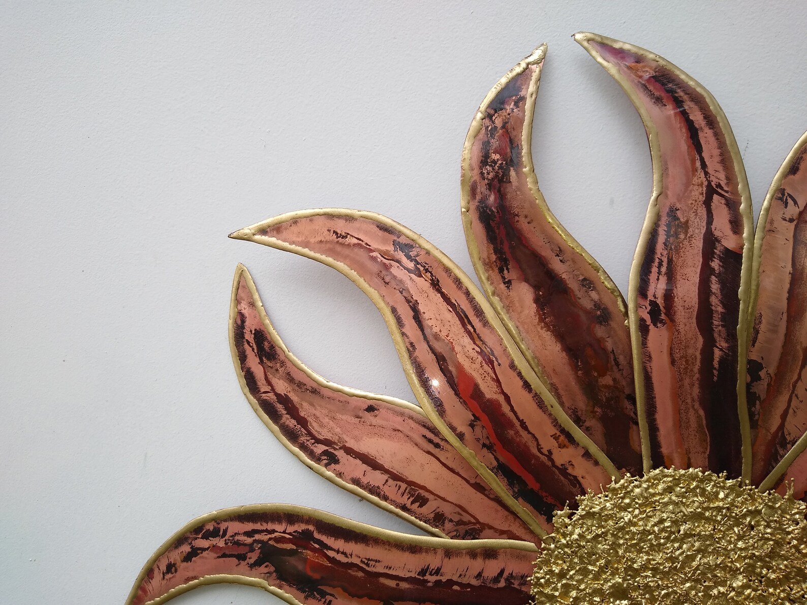 Copper and Brass Edging Egyptian Sunburst Metal Wall Art Decor - Etsy