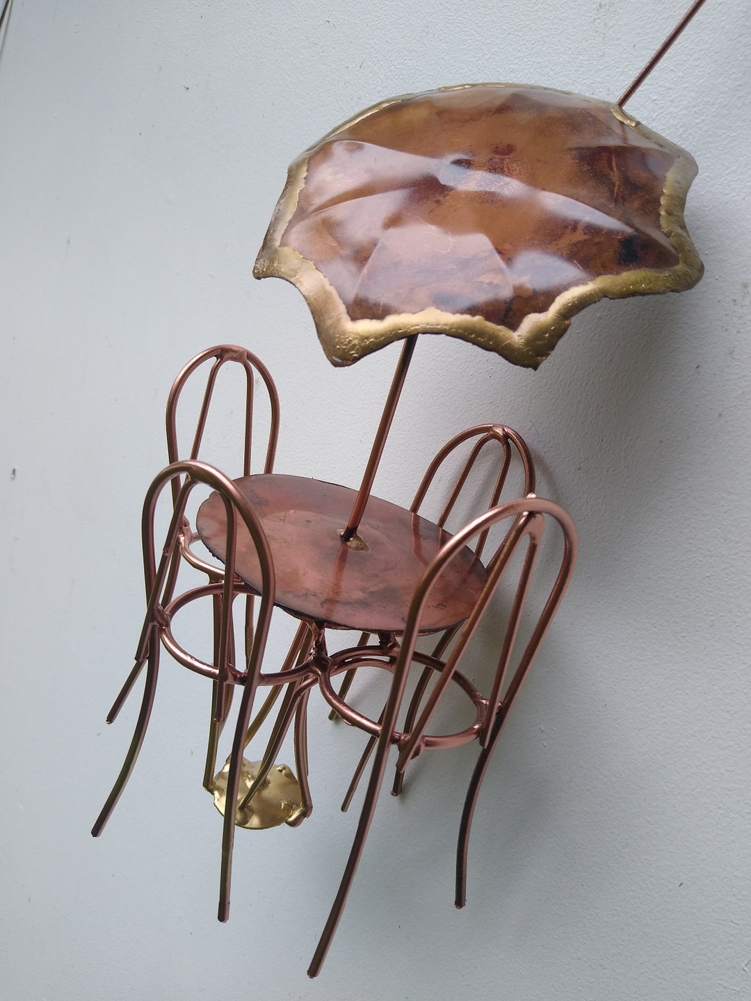 Copper bistro table store