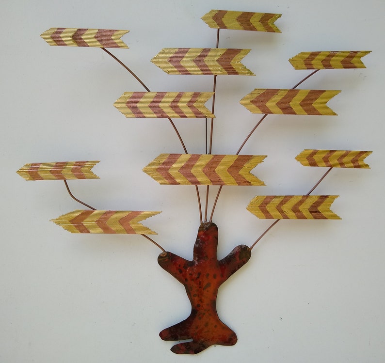 Copper and Brass Aztec Tree Metal Wall Hanging Art Decor Sculpture - Etsy