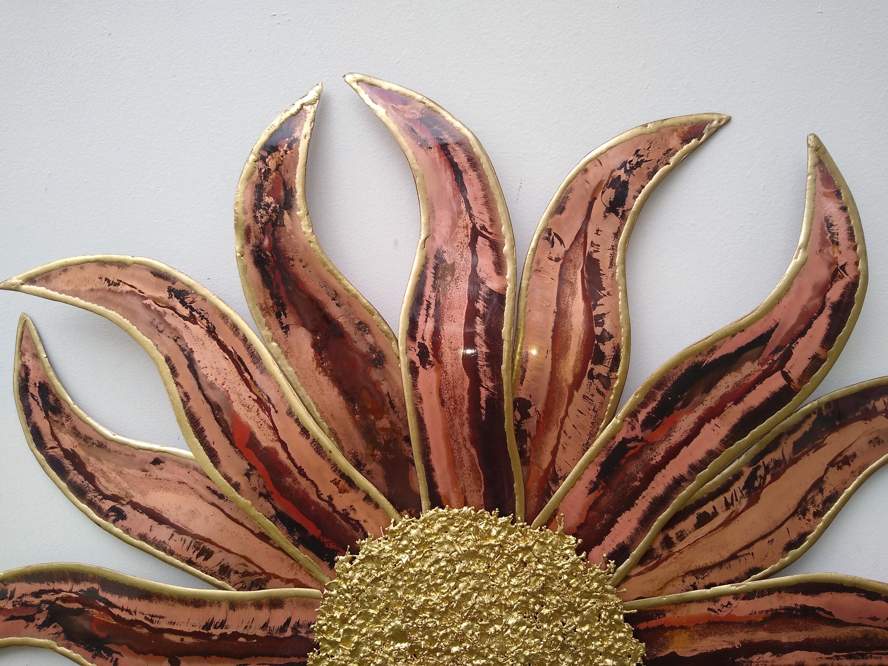 Copper and Brass Edging Egyptian Sunburst Metal Wall Art Decor - Etsy