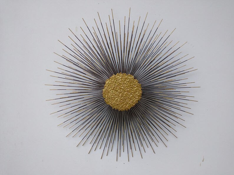 Bronze Sienna Textured Three Tier Sunburst With Gold Brass Center and ...