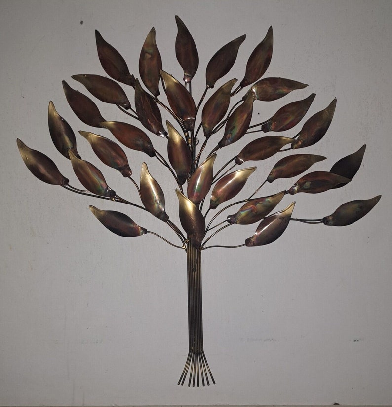 Copper and Brass Tree of Life Metal Wall Hanging Art Decor Sculpture - Etsy