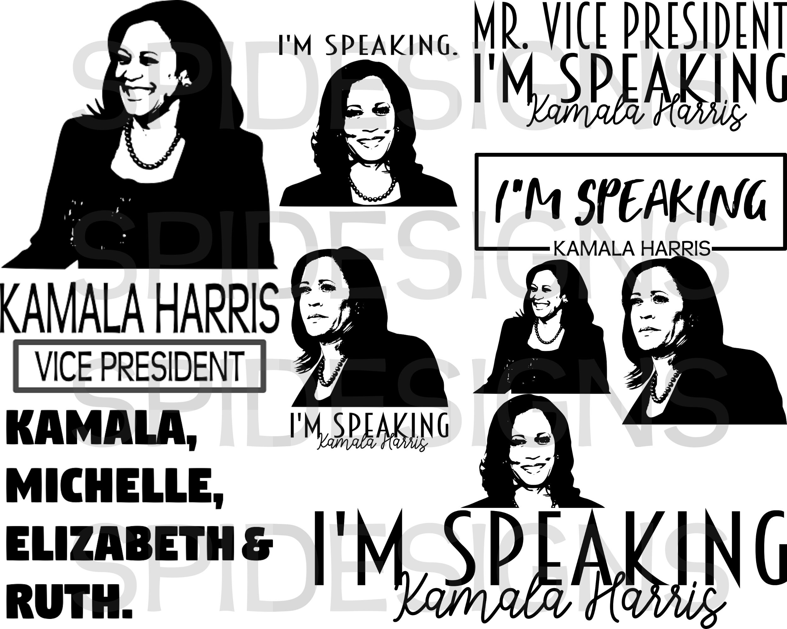 Kamala Harris Svg Kamala Harris Vector Silhouette Clipart | Etsy