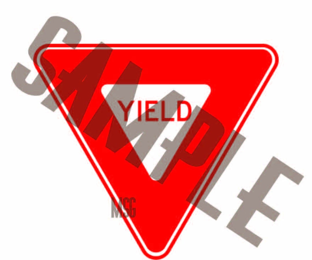 Yield Sign Vector Art - Etsy
