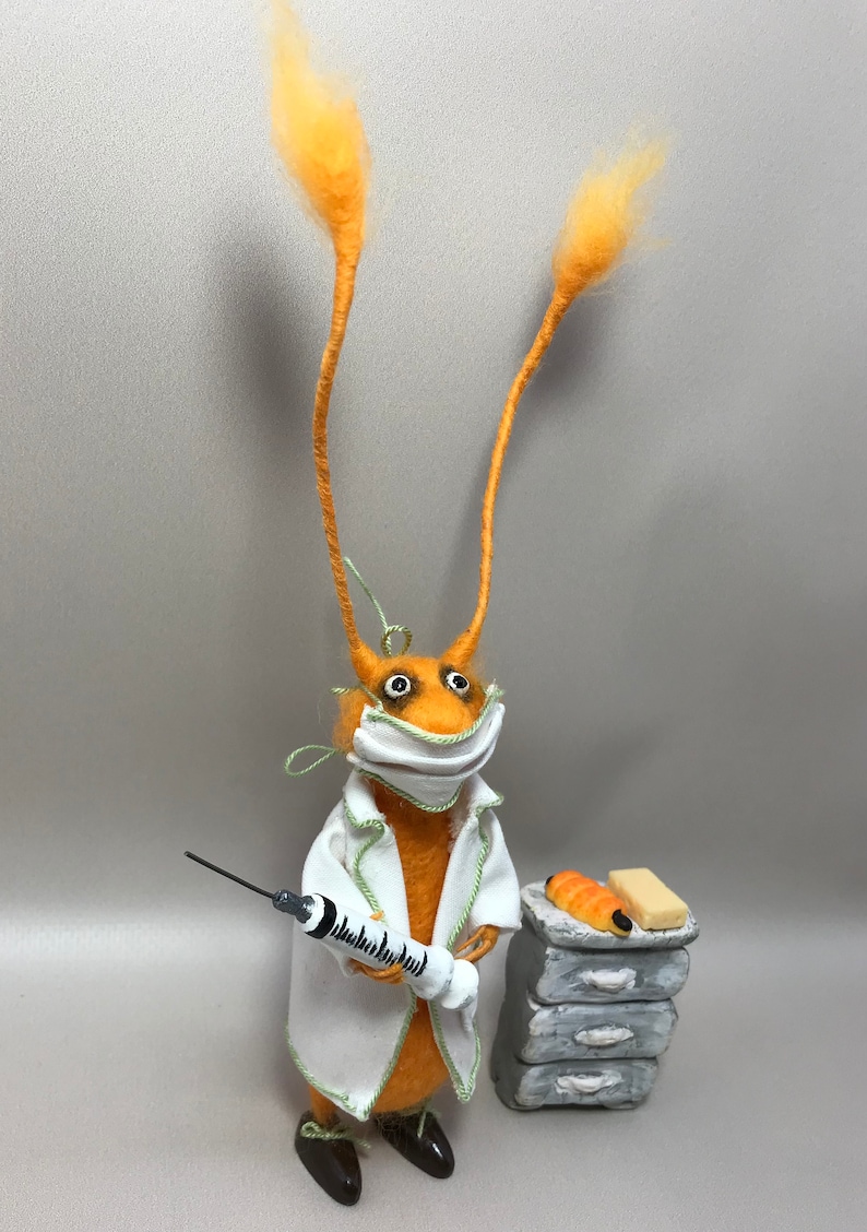 Wool Felted Doctor Roach Figurine, Handmade Miniature Decor - Etsy