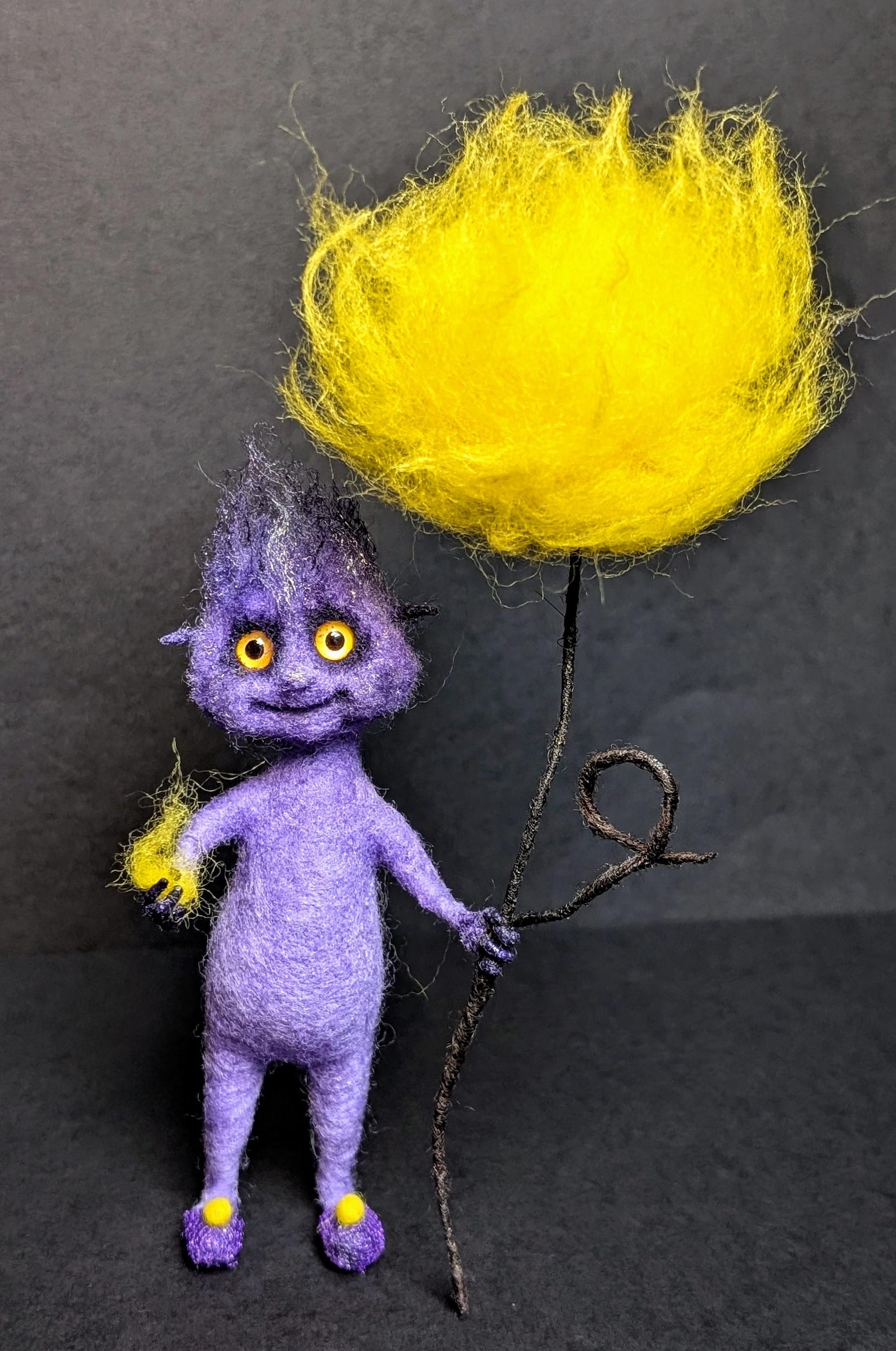 Flower Elf . Needle Felted Elf , Collectible Felt Elf , Miniature ...