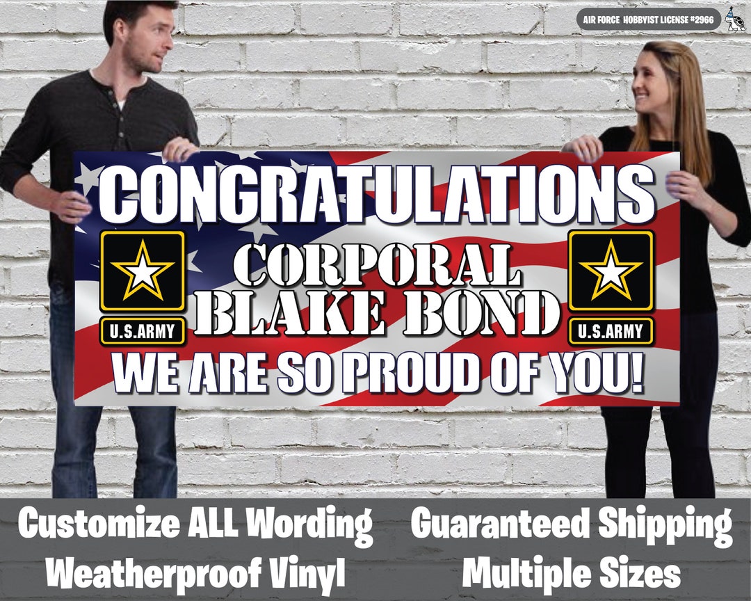 Custom Flag U.S. ARMY BANNER Vinyl Welcome Home or - Etsy