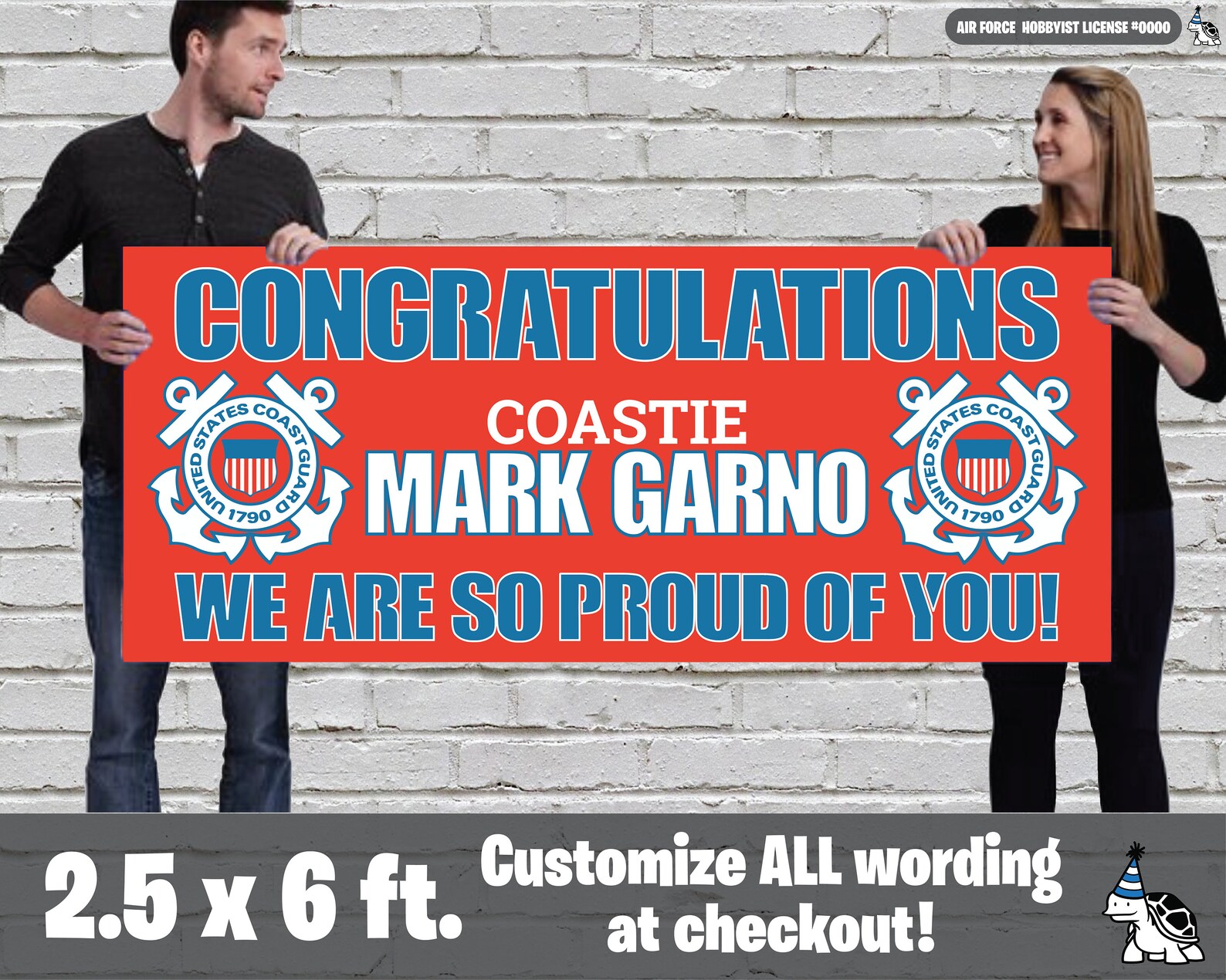 Custom COAST GUARD BANNER Vinyl Welcome Home or | Etsy