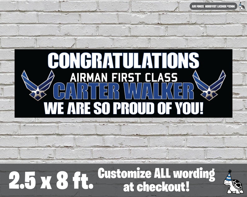 Custom U.S. AIR FORCE BANNER Vinyl Welcome Home or - Etsy
