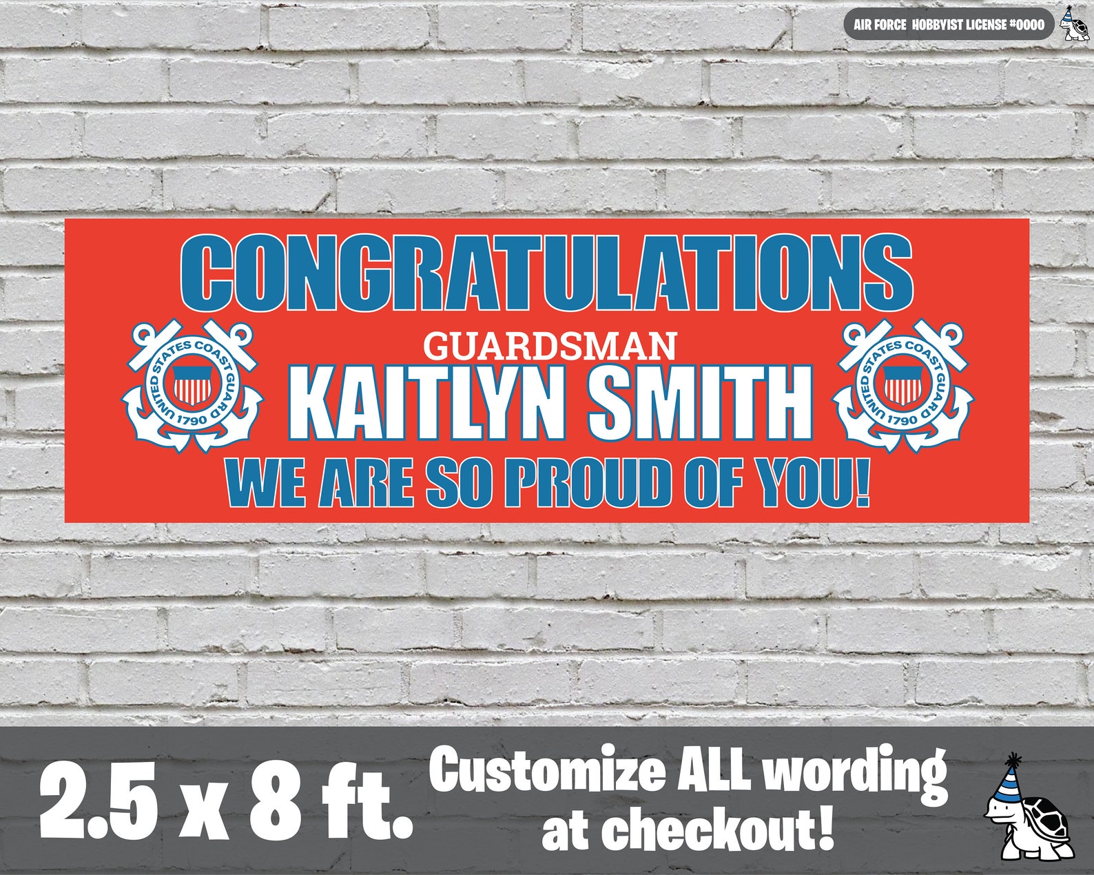 Custom COAST GUARD BANNER Vinyl Welcome Home or | Etsy