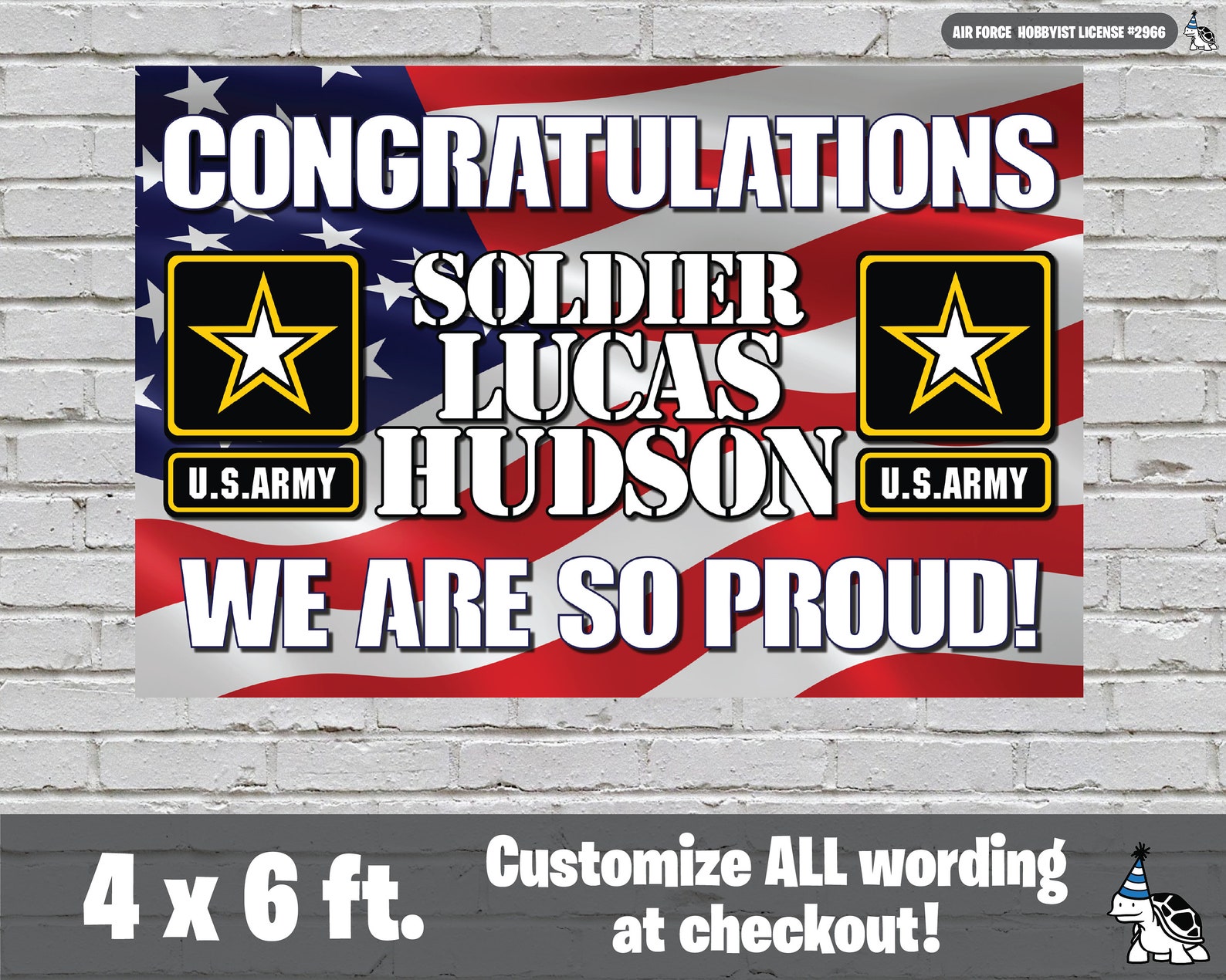 Custom Flag U.S. ARMY BANNER Vinyl Welcome Home or - Etsy