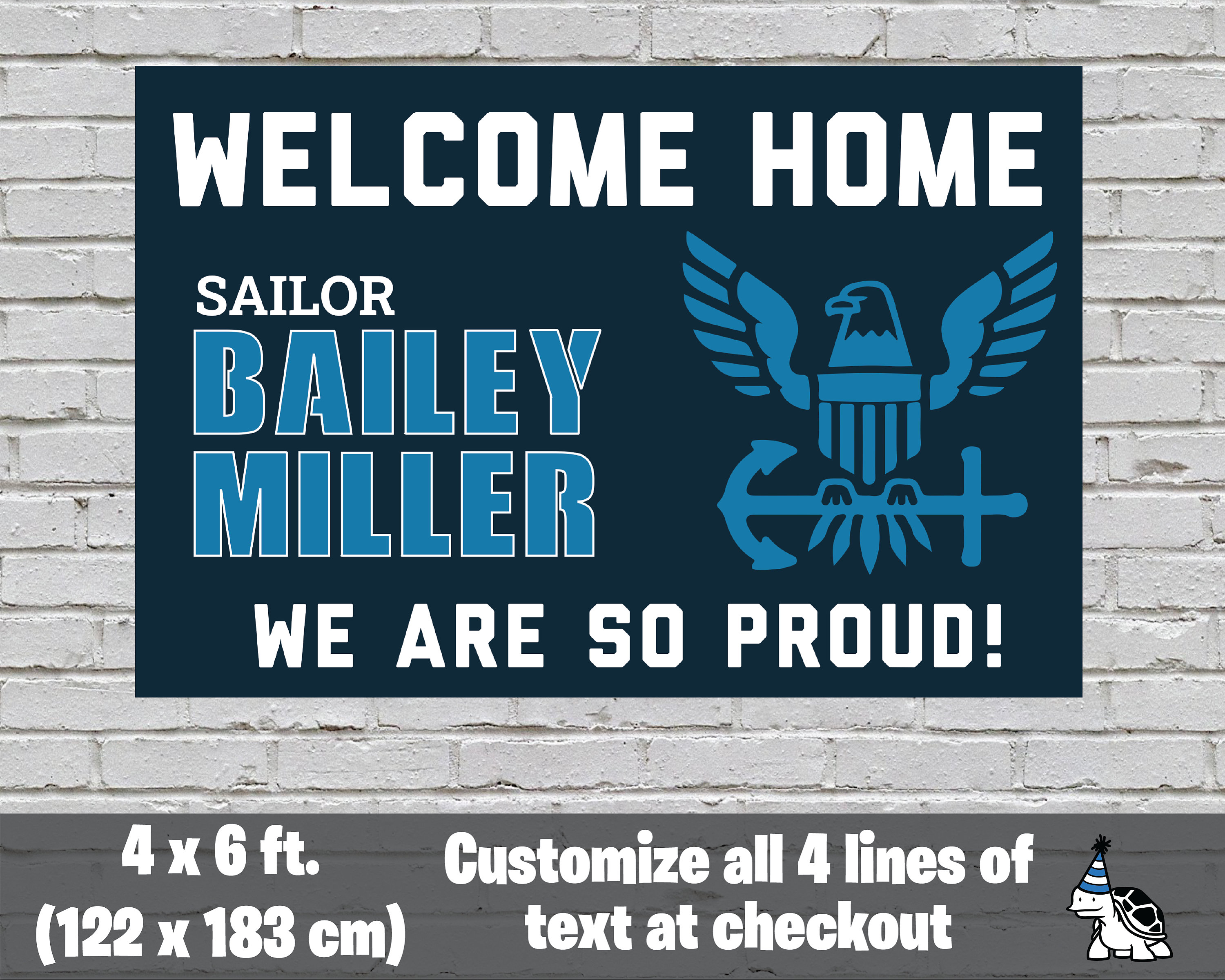 Custom U.S. NAVY BANNER Vinyl Welcome Home or | Etsy