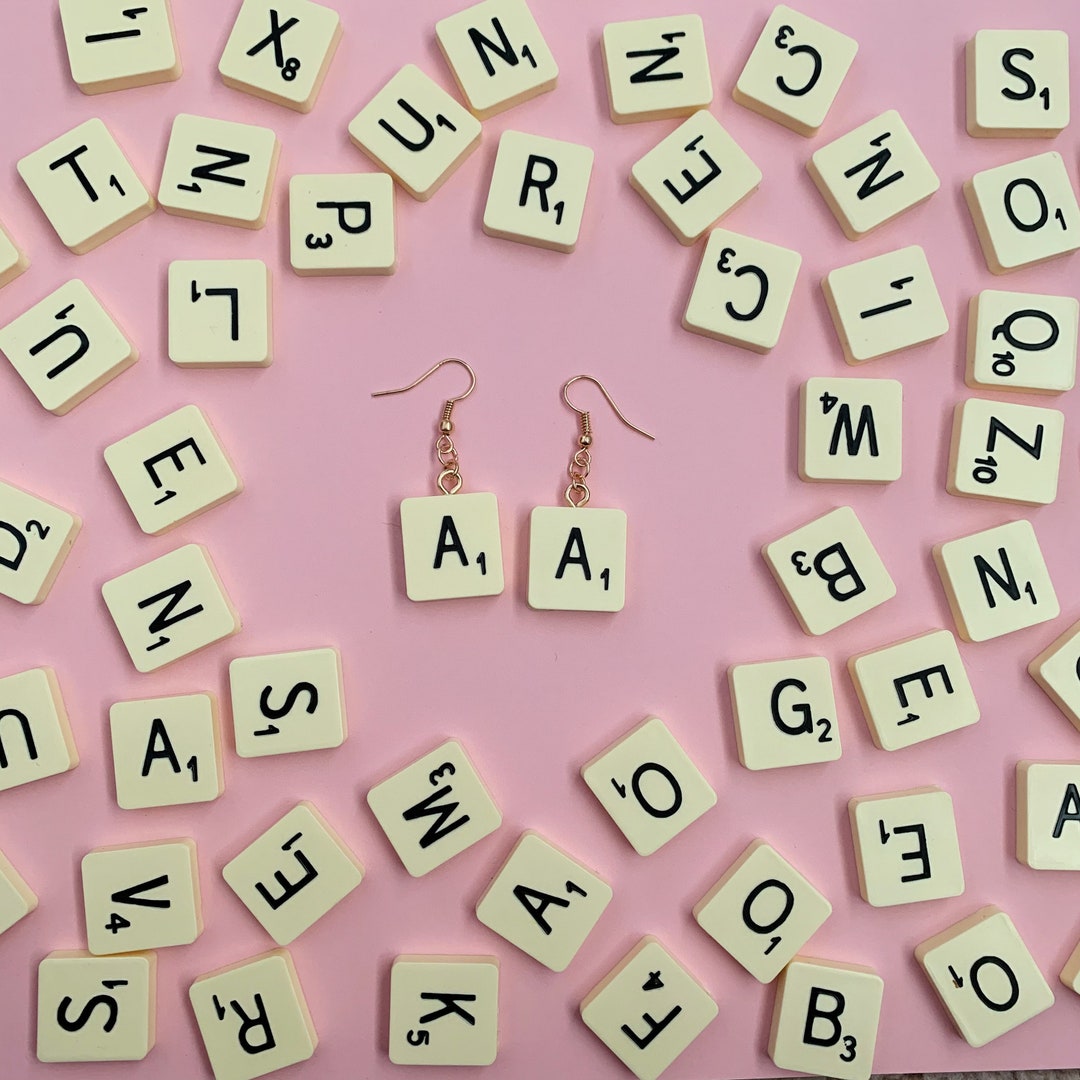 Scrabble Letter Earrings. Personalised Gift - Etsy UK