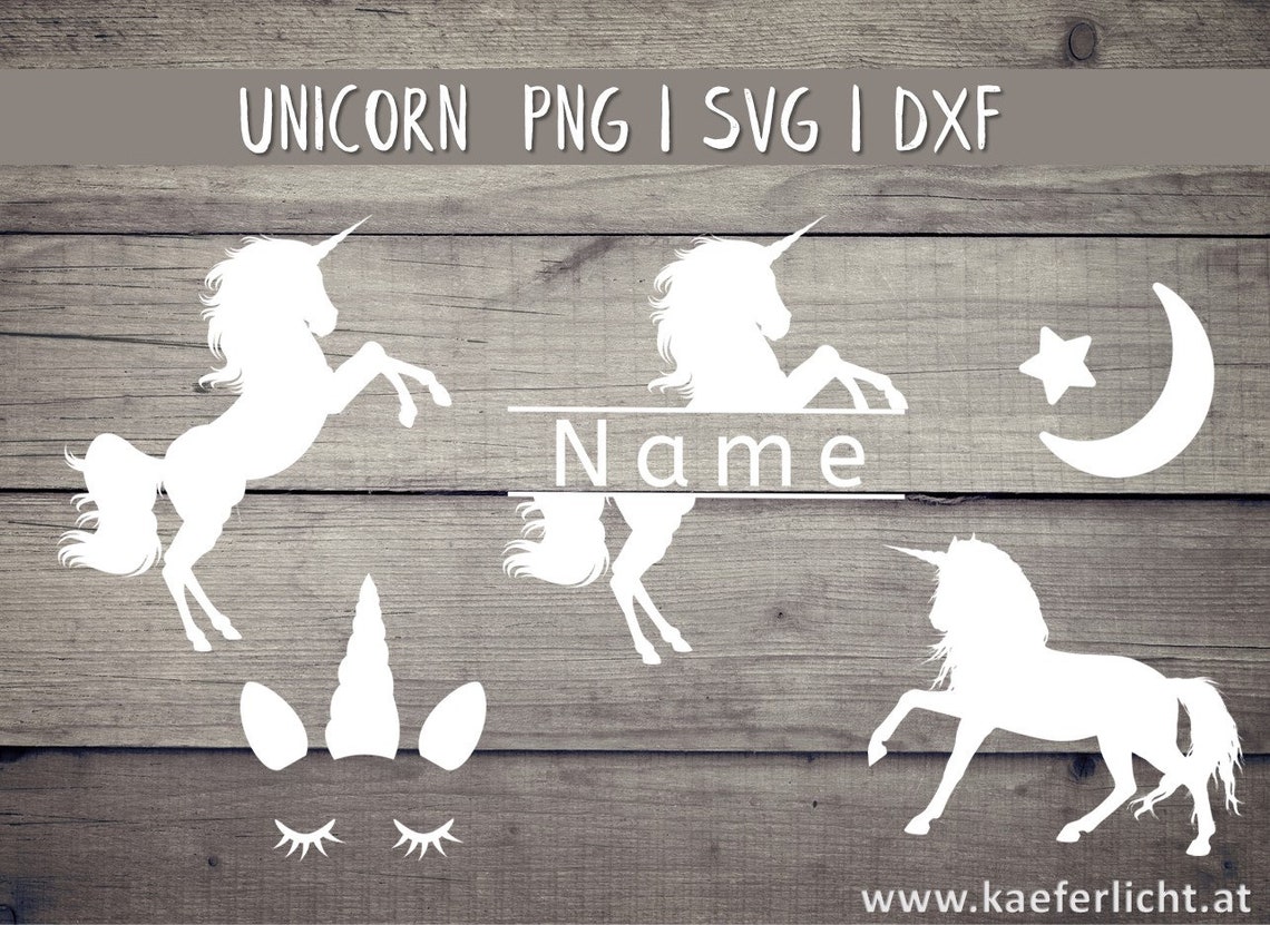 Unicorn Bundle SVG DXF PNG Einhorn Plotterdatei Name Vektor - Etsy.de