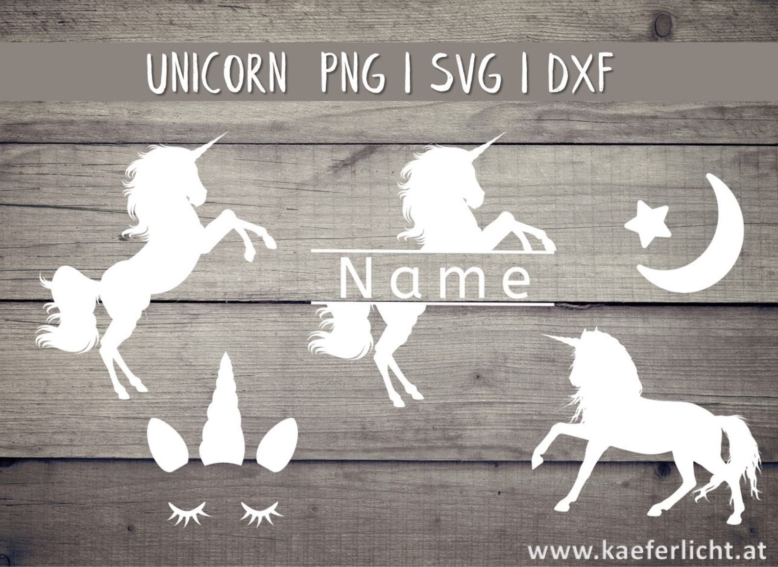 Unicorn Bundle SVG DXF PNG Einhorn Plotterdatei Name Vektor - Etsy.de