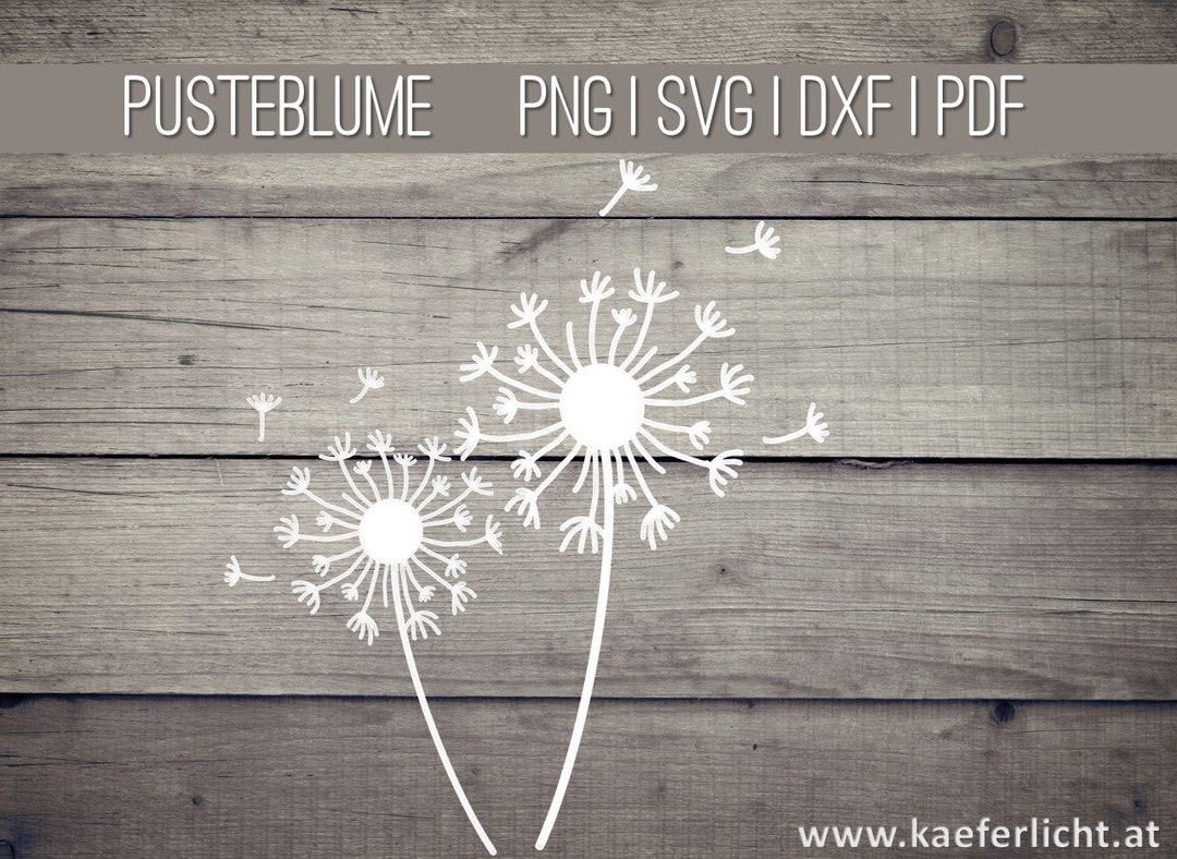 Pusteblume Löwenzahn SVG PNG Dxf Pdf Vektor Cricut Brother Canvas ...