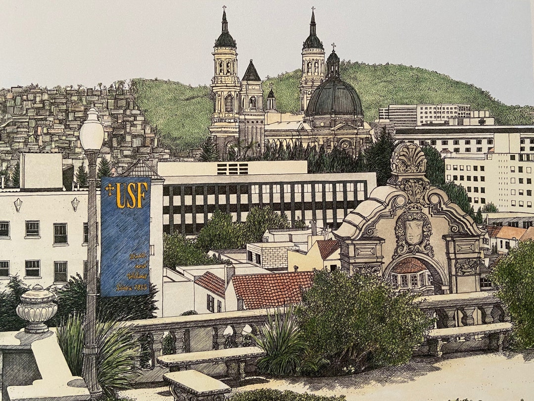 Univ of San Francisco, USF, College Gift, Graduation Gift, Signed Print ...