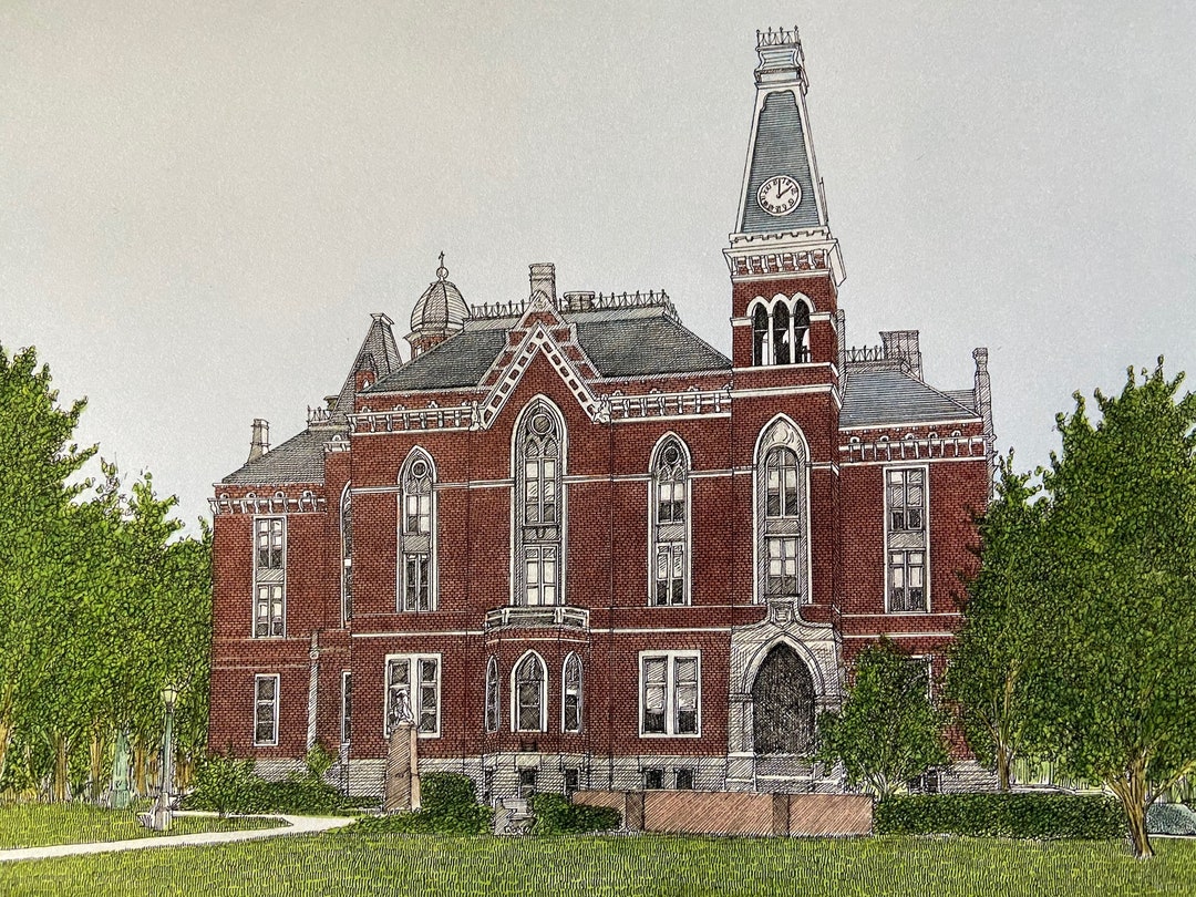 Depauw University, East College Hall, Greencastle, Indiana, College Art ...