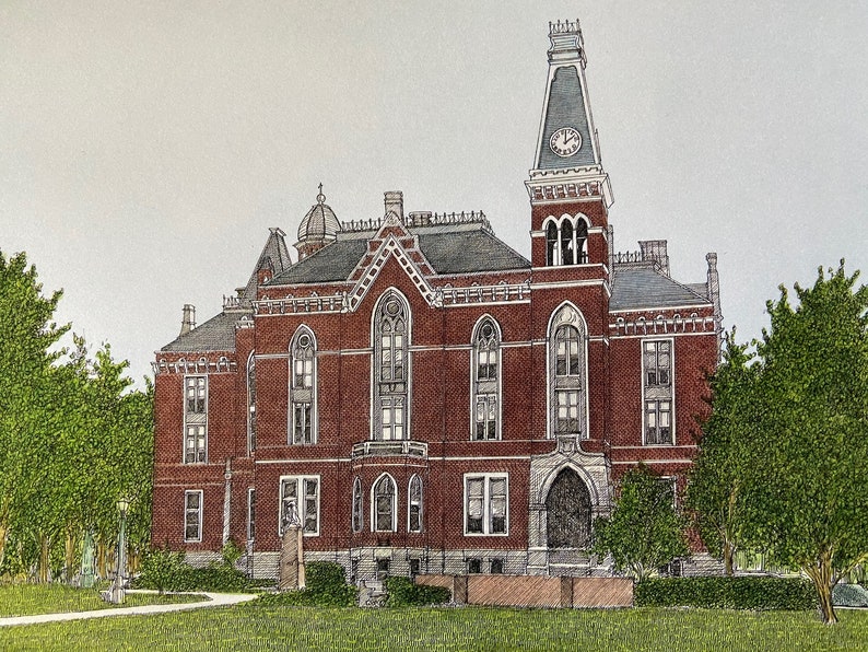 Depauw University, East College Hall, Greencastle, Indiana, College Art ...