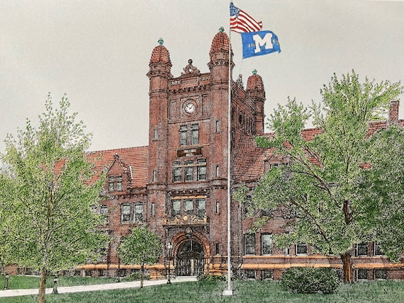 Millikin University Decatur Illinois Schilling Hall - Etsy
