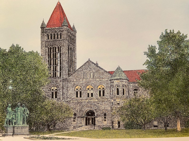 University of Illinois, Altgeld Hall, Champaign, Illini, College Gift ...