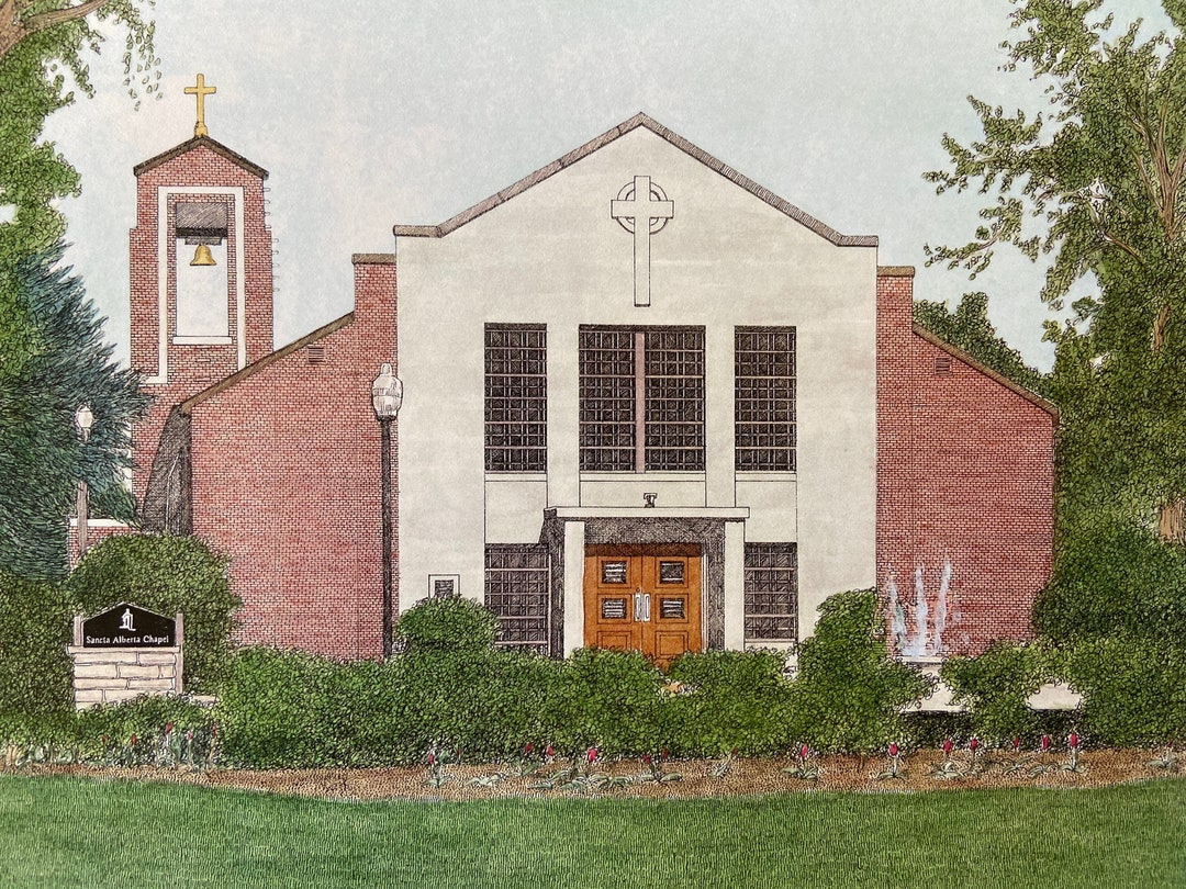 Lewis University Sancta Alberta Chapel Romeoville Illinois - Etsy UK