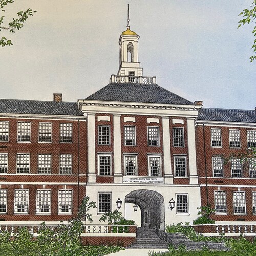 Miami University Ohio Art Print Watercolor Painting Oxford - Etsy