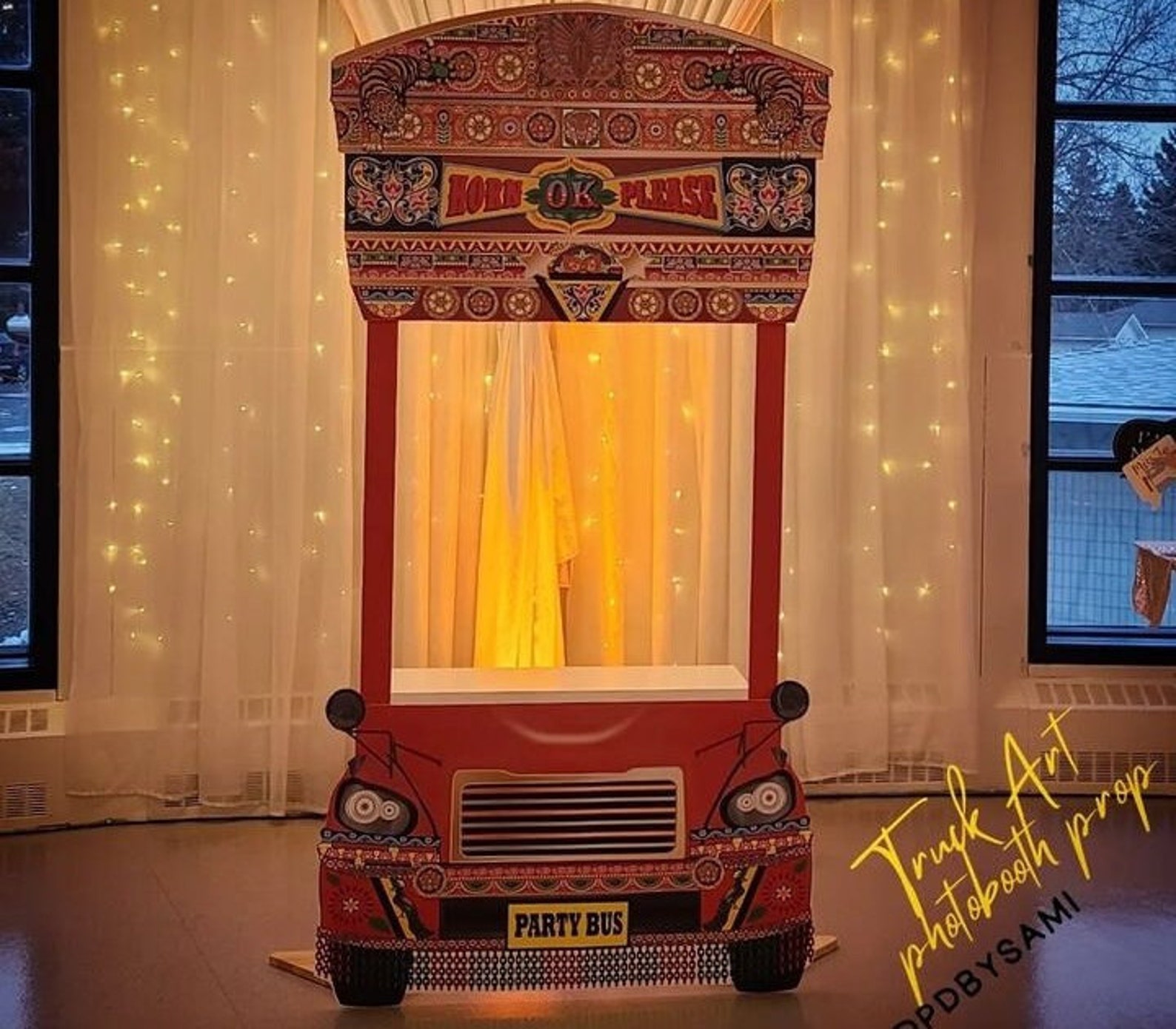 Truck Art Photo Booth, Bollywood Party Decoration, Photo Booth Prop ...