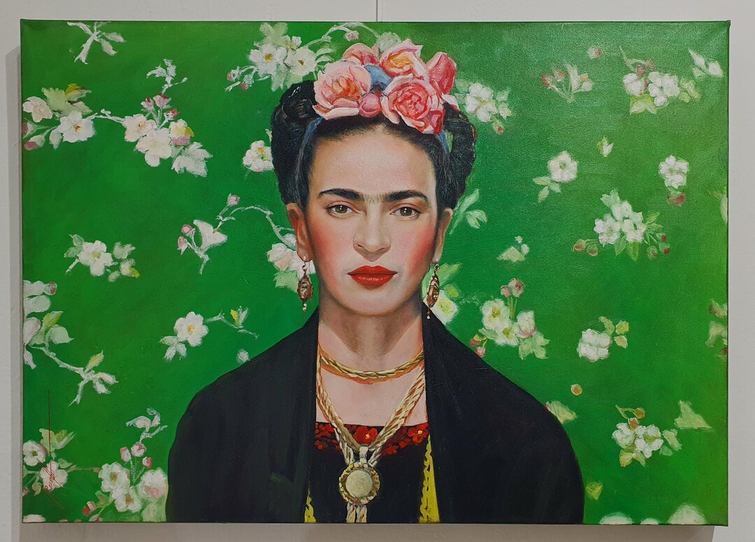Frida Kahlo Portrait Classical Art ORIGINAL OIL PAINTING by Anderson ...