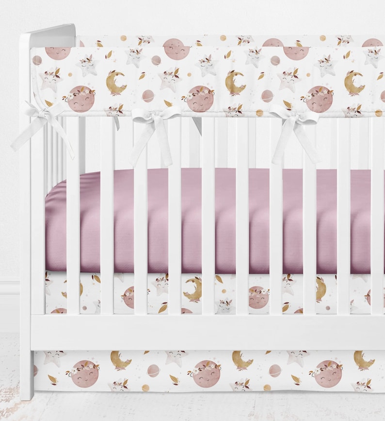 Boho Baby Girl Crib Bedding Set Boho Crib Bedding Set Baby | Etsy