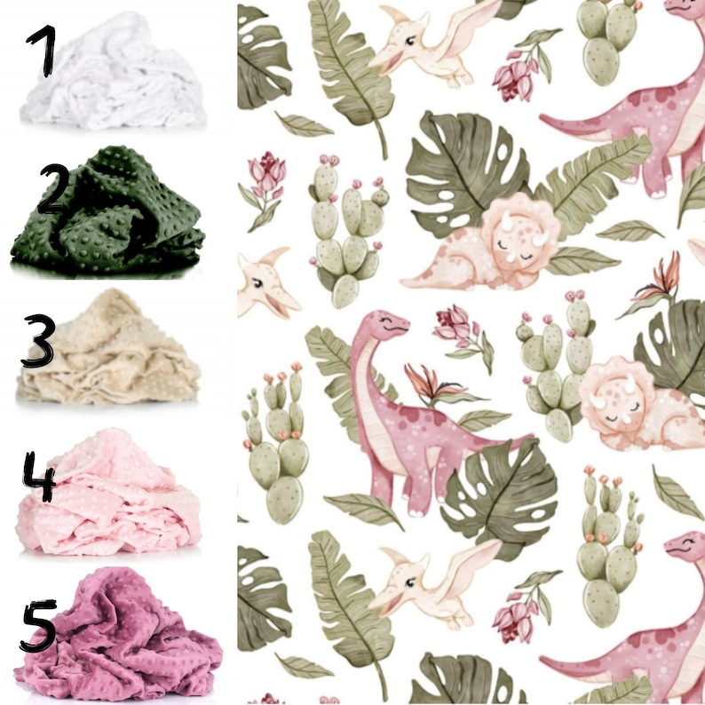 Girl Dinosaur Crib Bedding Set Dino Baby Girl Crib Bedding - Etsy