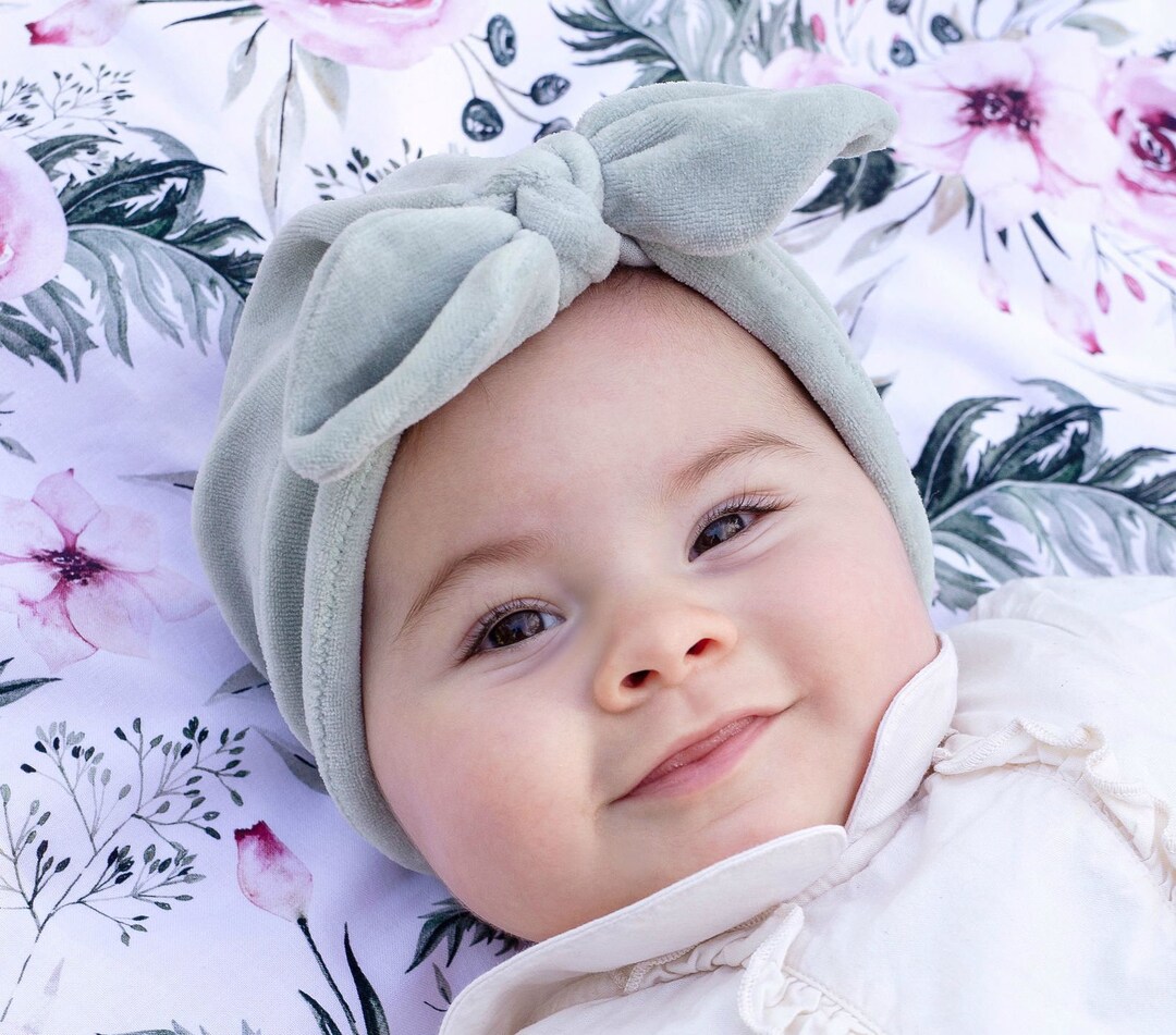 Mint Velvet Baby Turban, Sage Green Baby Turban, Mommy and Me Turbans ...