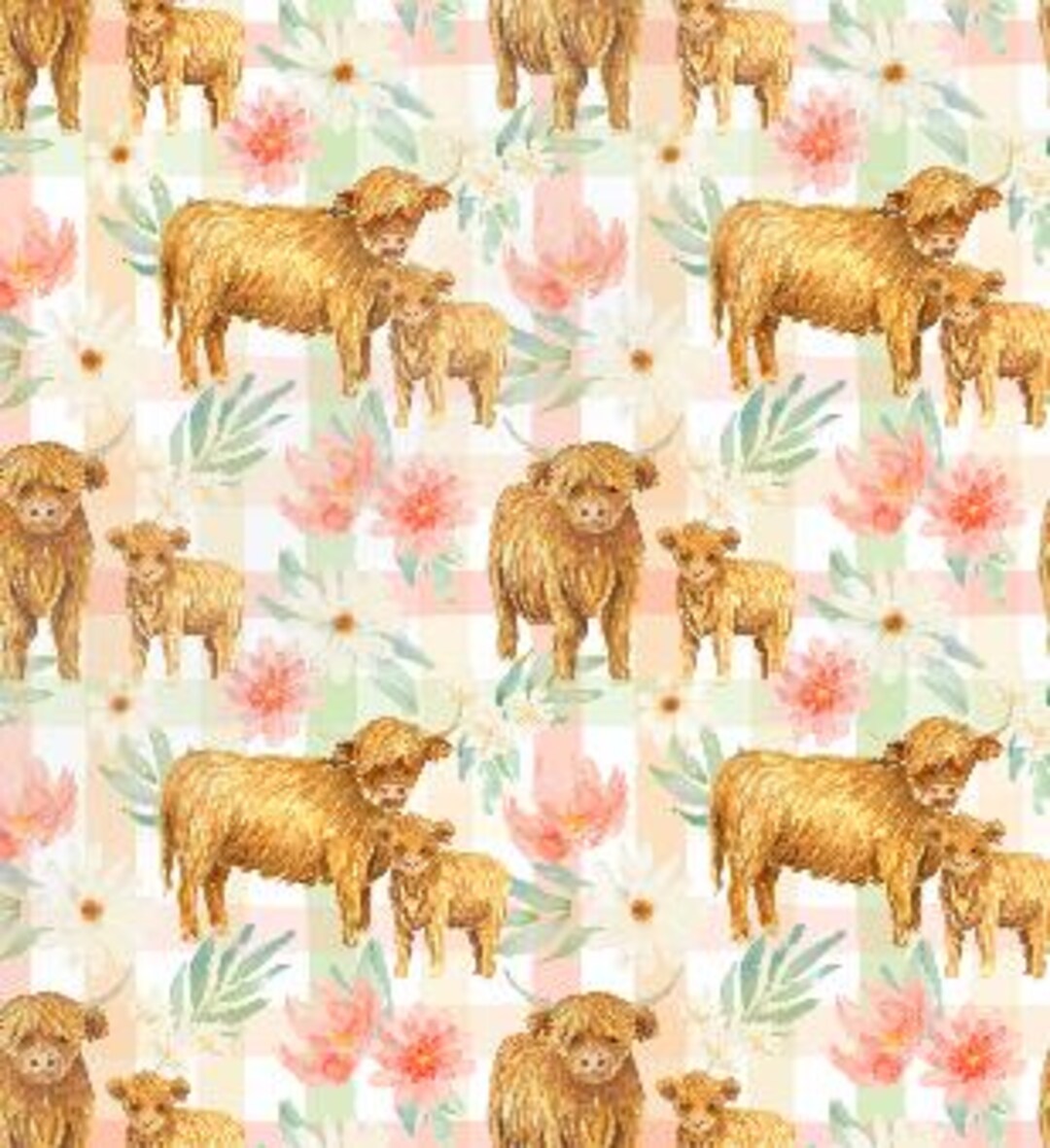 Highland Cow Crib Bedding Set, Boho Floral Crib Set, Baby Girl Nursery ...