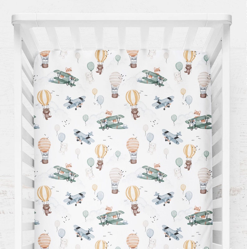 Airplane Crib Bedding Set Boy Crib Bedding Set Space Baby | Etsy