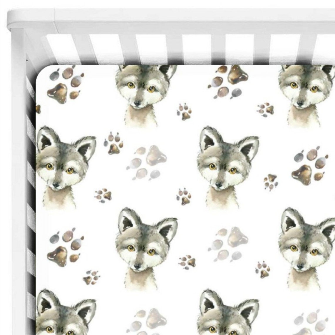 Wolf Crib Sheets Baby Boy Crib Sheet Wolf Fitted Crib - Etsy