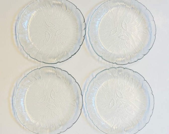 Vintage Arcoroc France Canterbury Glass Crocus Flower Pattern Set of 4 ...