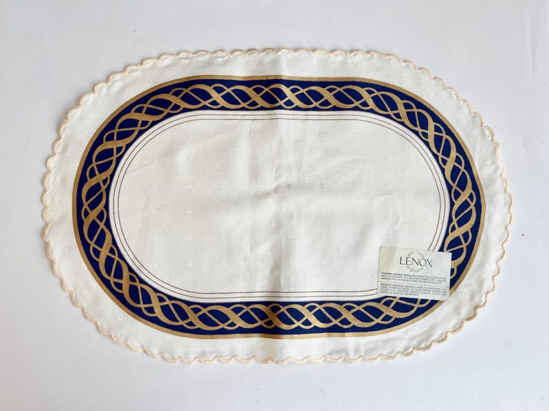 Lenox Linen Hamilton Pattern Table Linens (1989) | Vintage Placemats ...