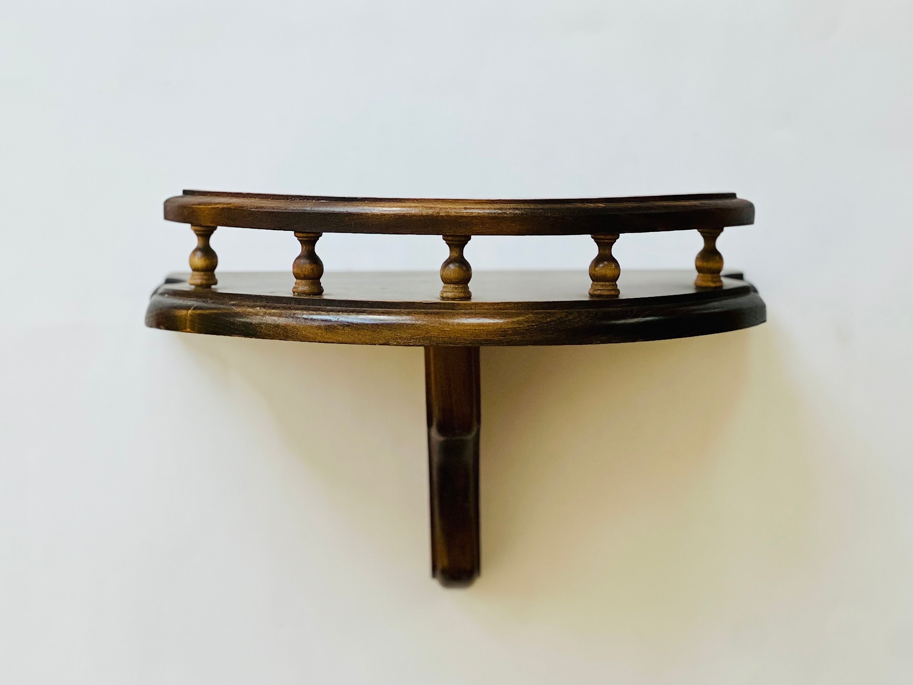 Vintage Wood Spindle Wall Shelf Wall Mount Curio Display - Etsy