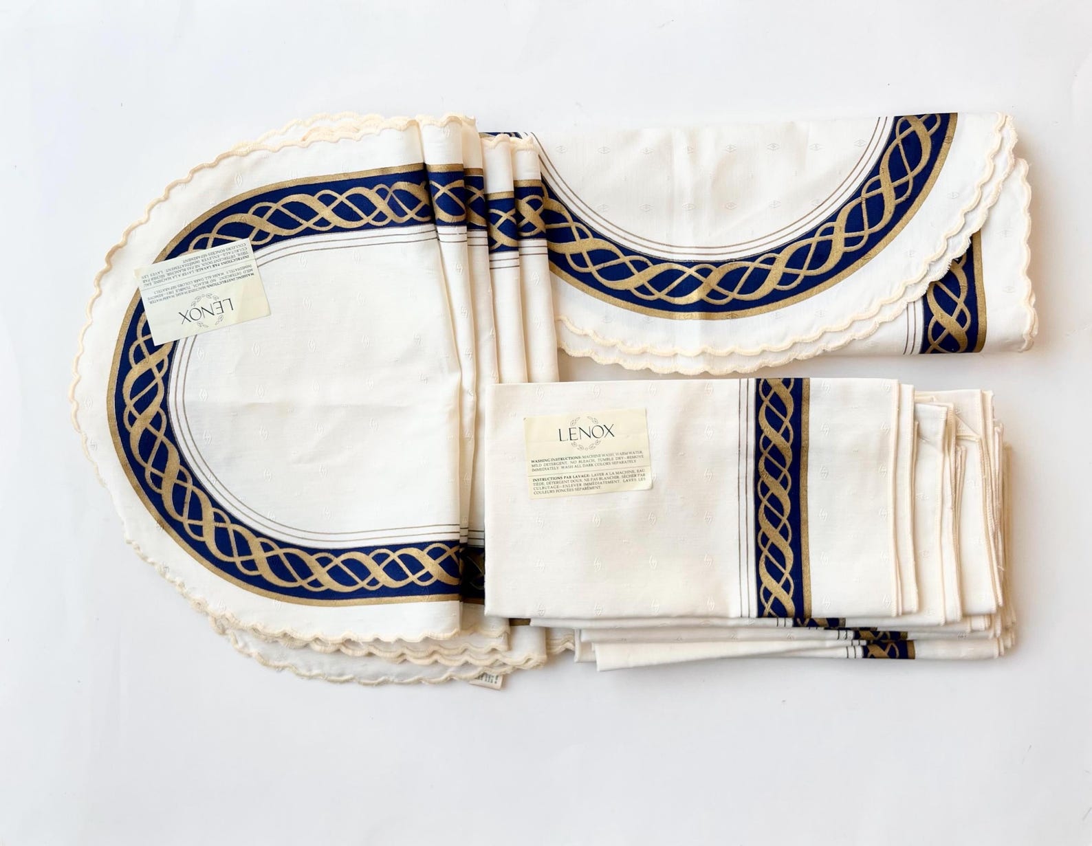 Lenox Linen Hamilton Pattern Table Linens (1989) | Vintage Placemats ...