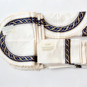 Lenox Linen Hamilton Pattern Table Linens (1989) | Vintage Placemats ...