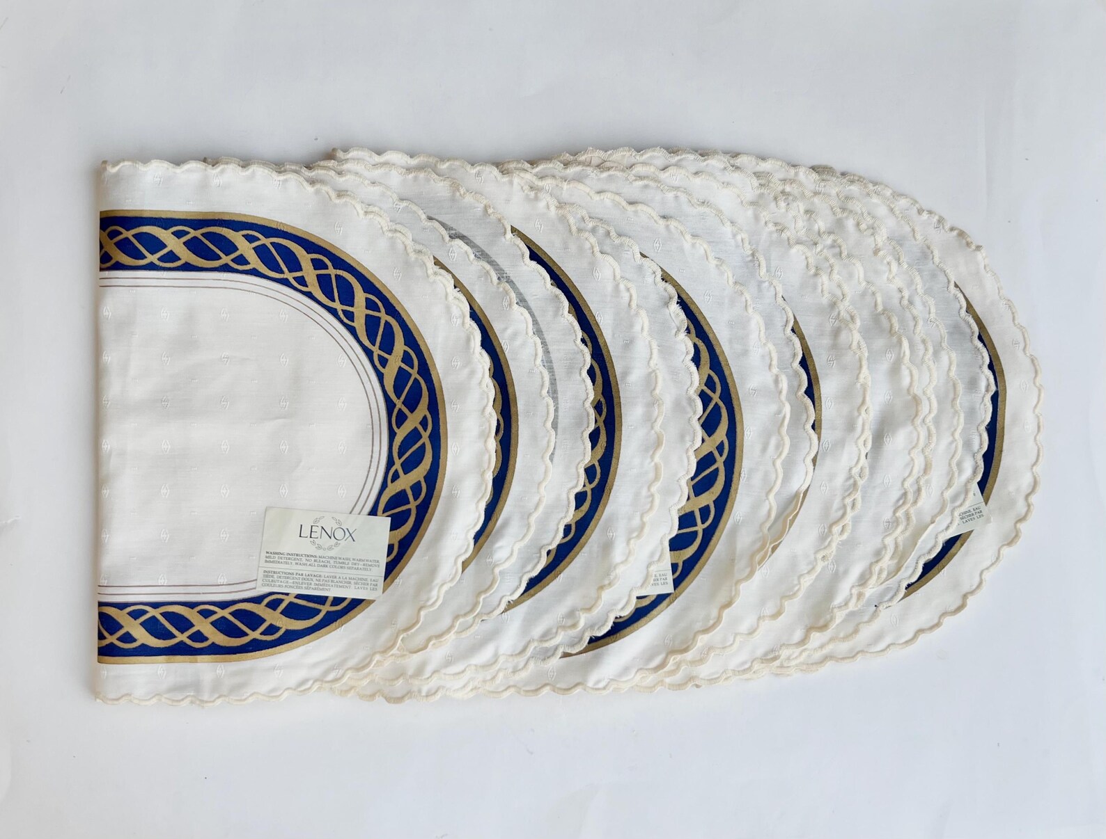 Lenox Linen Hamilton Pattern Table Linens (1989) | Vintage Placemats ...