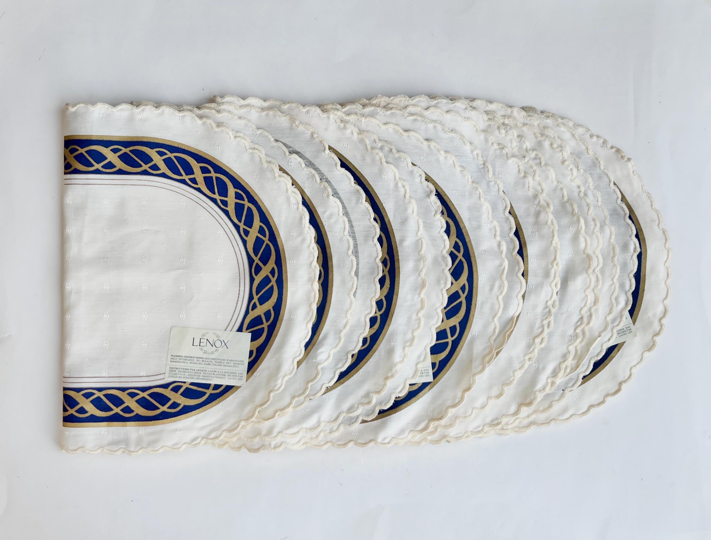 Lenox Linen Hamilton Pattern Table Linens (1989) | Vintage Placemats ...