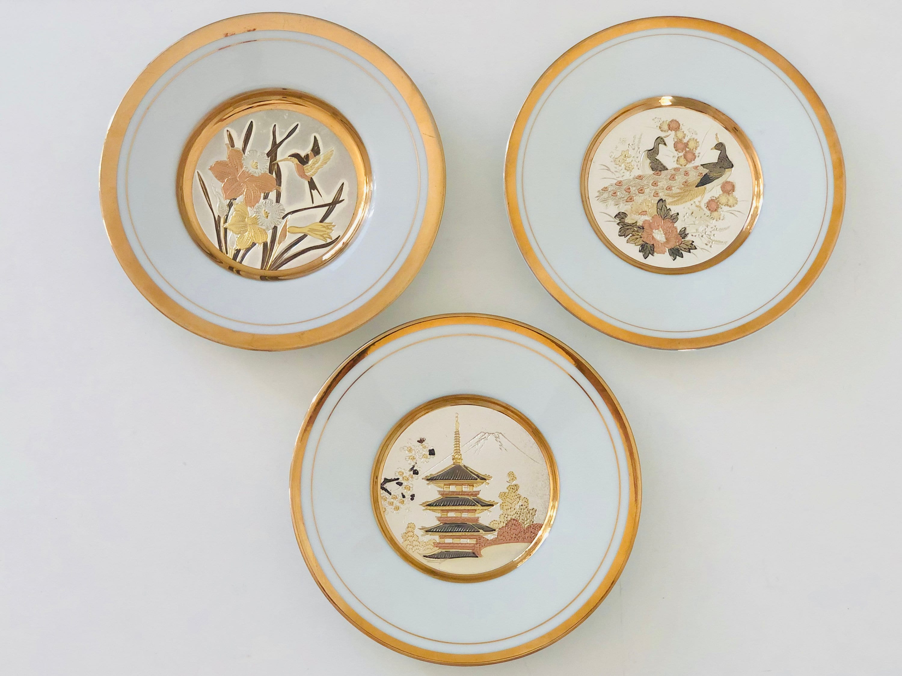 Set of 3 THE ART of CHOKIN Japanese Art Pottery Fine Porcelain | Etsy