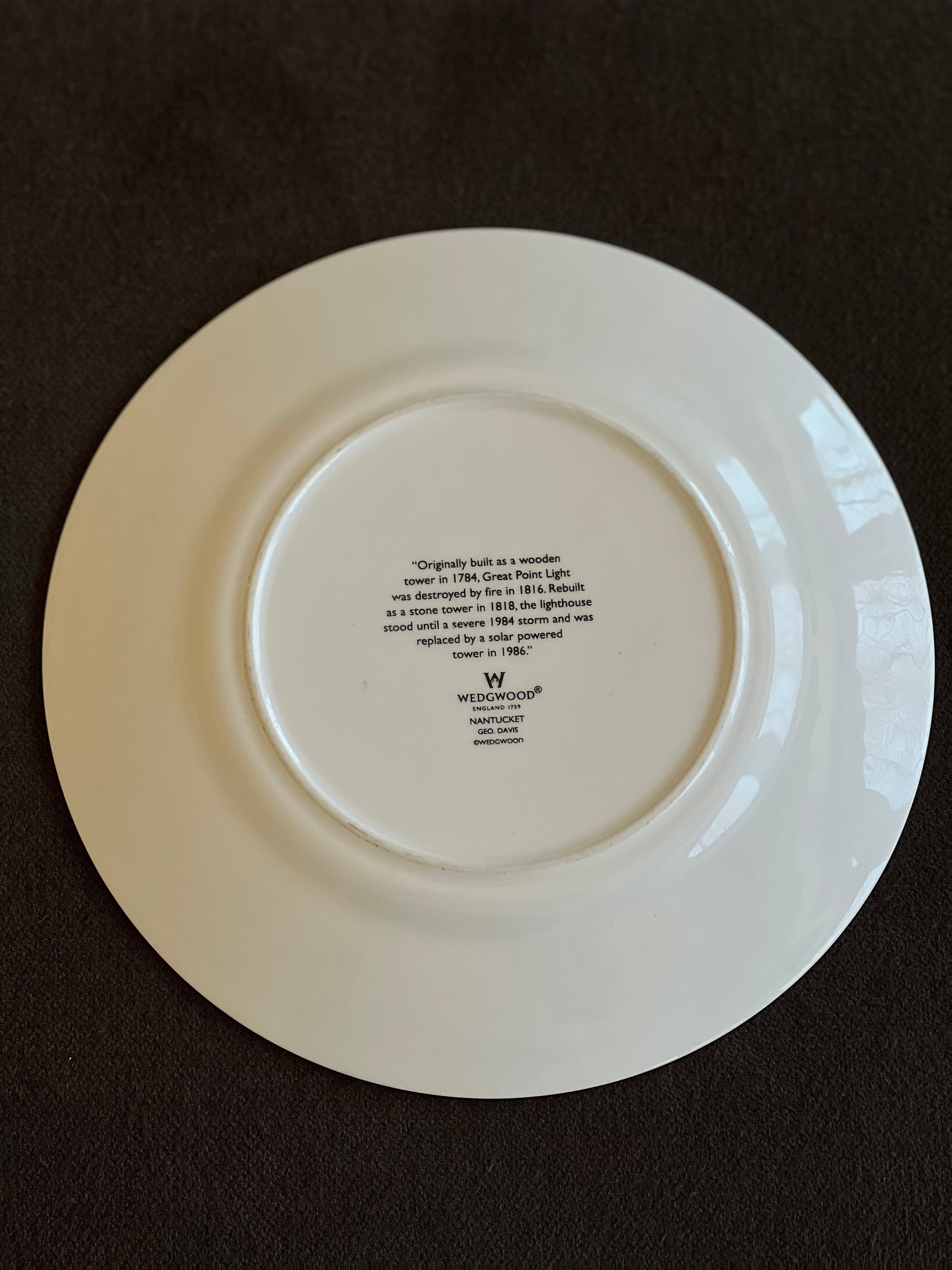 Wedgwood Nantucket Basket Accent Luncheon Collectors Plates Embossed ...