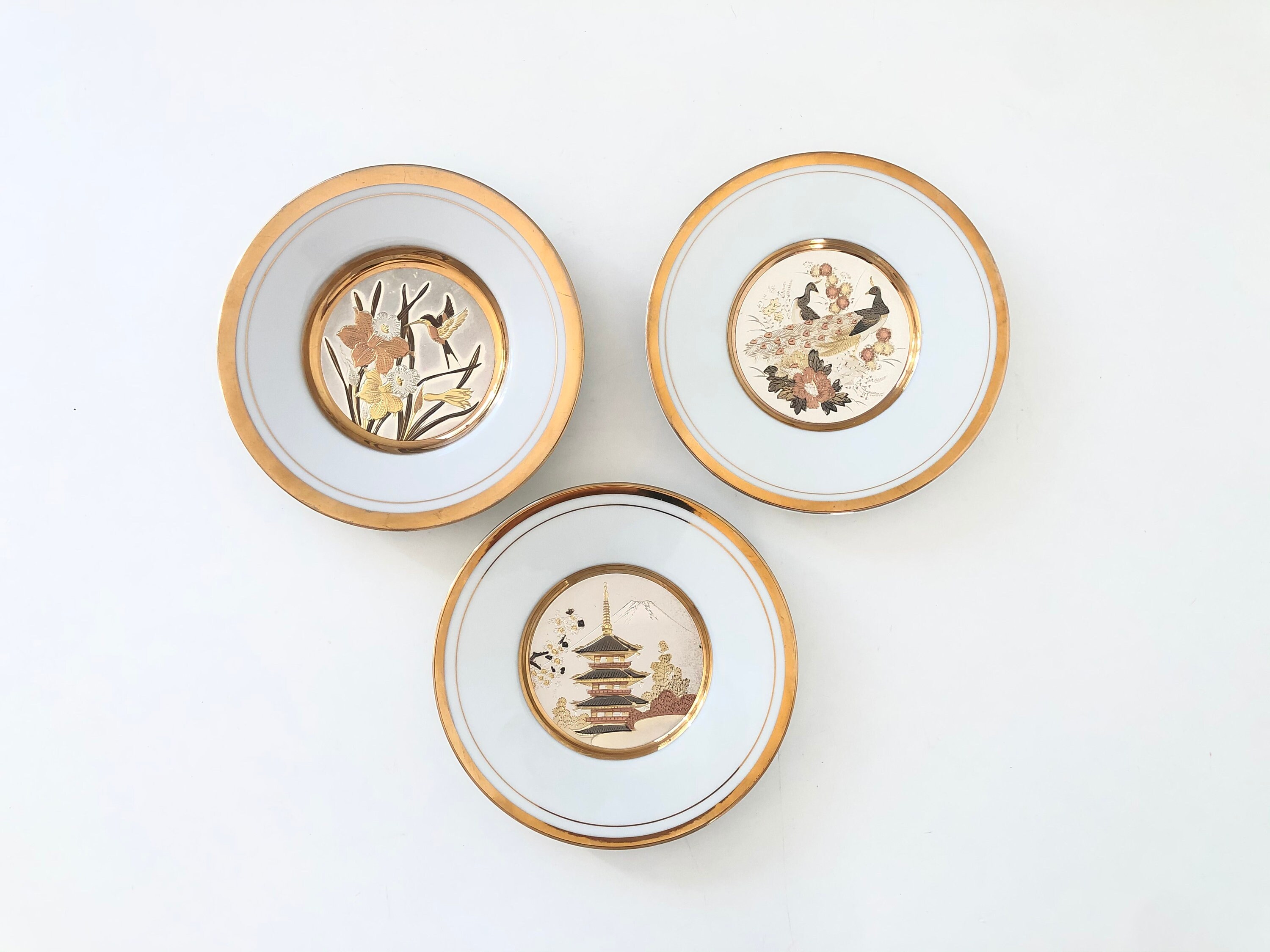 Set of 3 THE ART of CHOKIN Japanese Art Pottery Fine Porcelain | Etsy