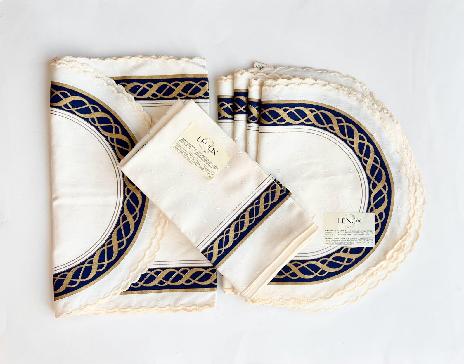 Lenox Linen Hamilton Pattern Table Linens (1989) | Vintage Placemats ...