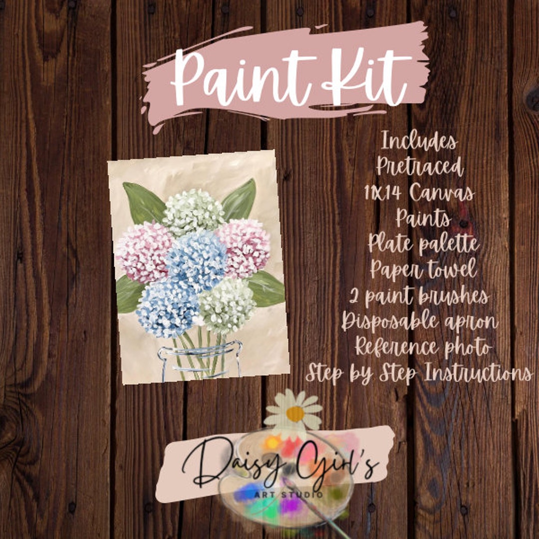 Hydrangeas DIY Paint Kit - Etsy