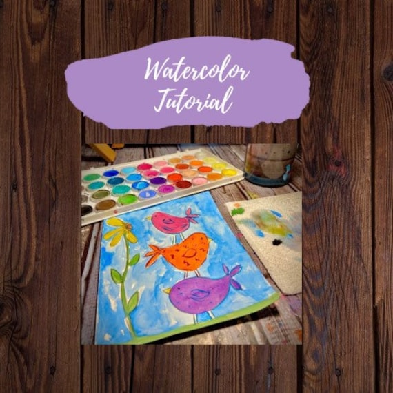 Watercolor Tutorial Watercolor Painting Art Tutorials | Etsy